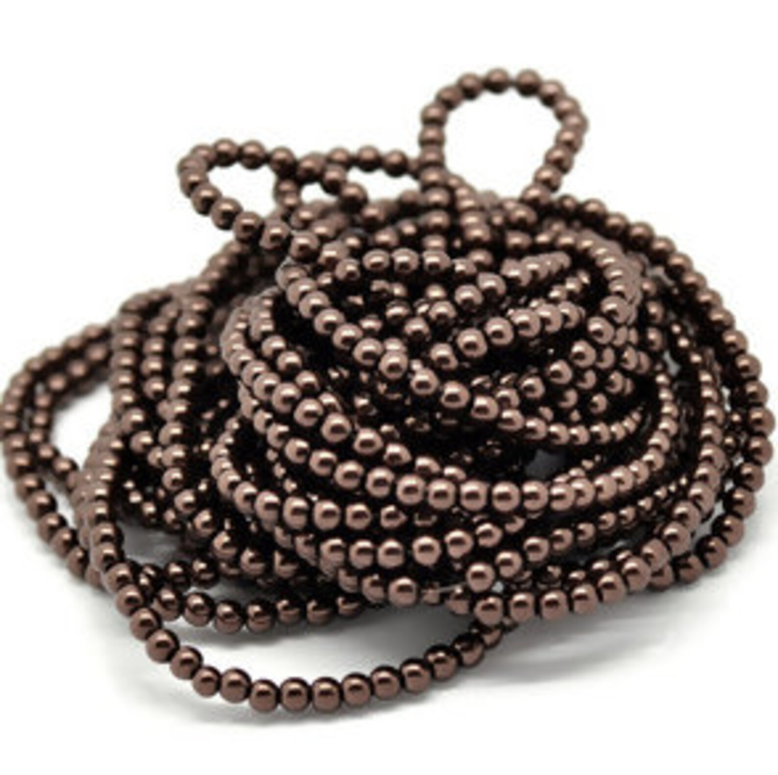1 Strand of Brown Color Glass Pearl Beads 4mm BD824 - Etsy