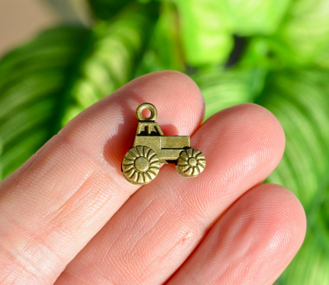1 Tractor Bronze Tone 3D Charm BC4024 - Etsy