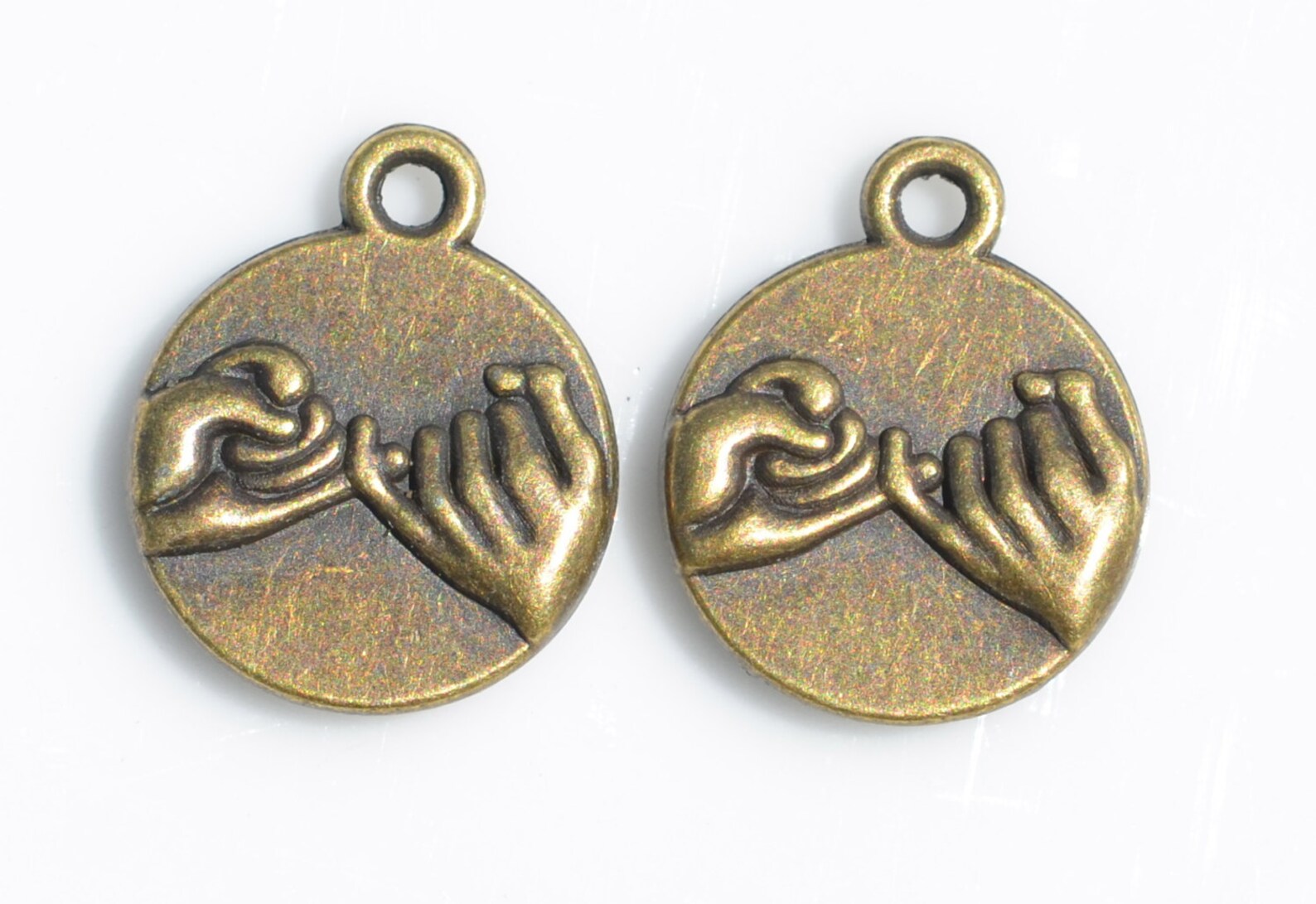 BULK 50 Pinky Swear Promise Bronze Tone Charms BC3402 - Etsy