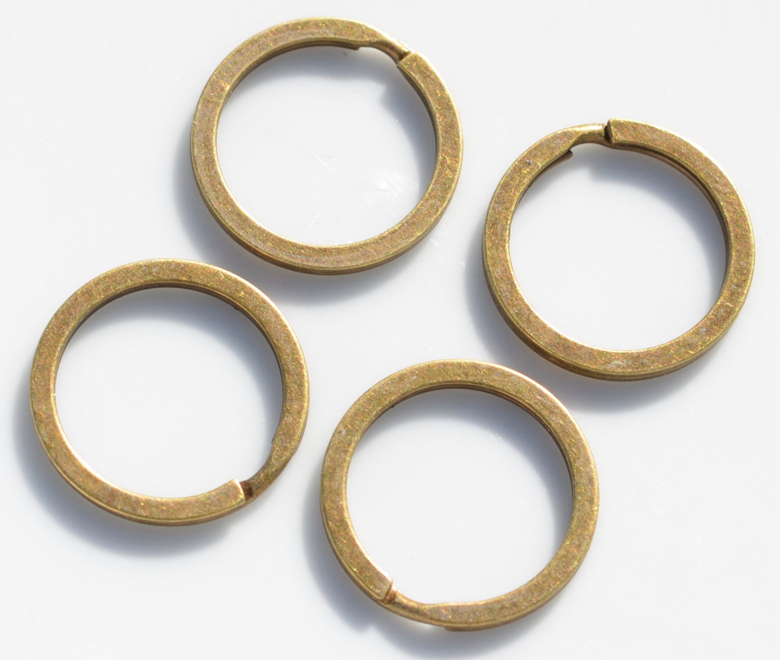 10 Key Ring Split Ring Bronze Tone Holders F410 - Etsy