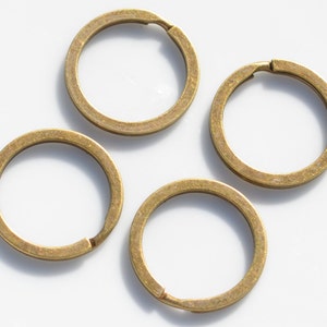 10 Key Ring Split Ring Bronze Tone Holders F410 - Etsy