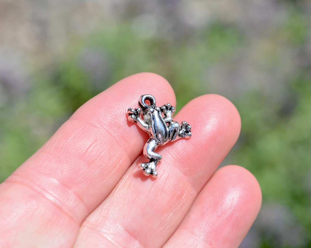 BULK 50 Frog Silver Tone Charms SC2862 - Etsy