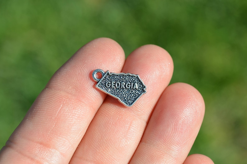 BULK 20 State of Georgia Silver Tone Charms SC5334 - Etsy