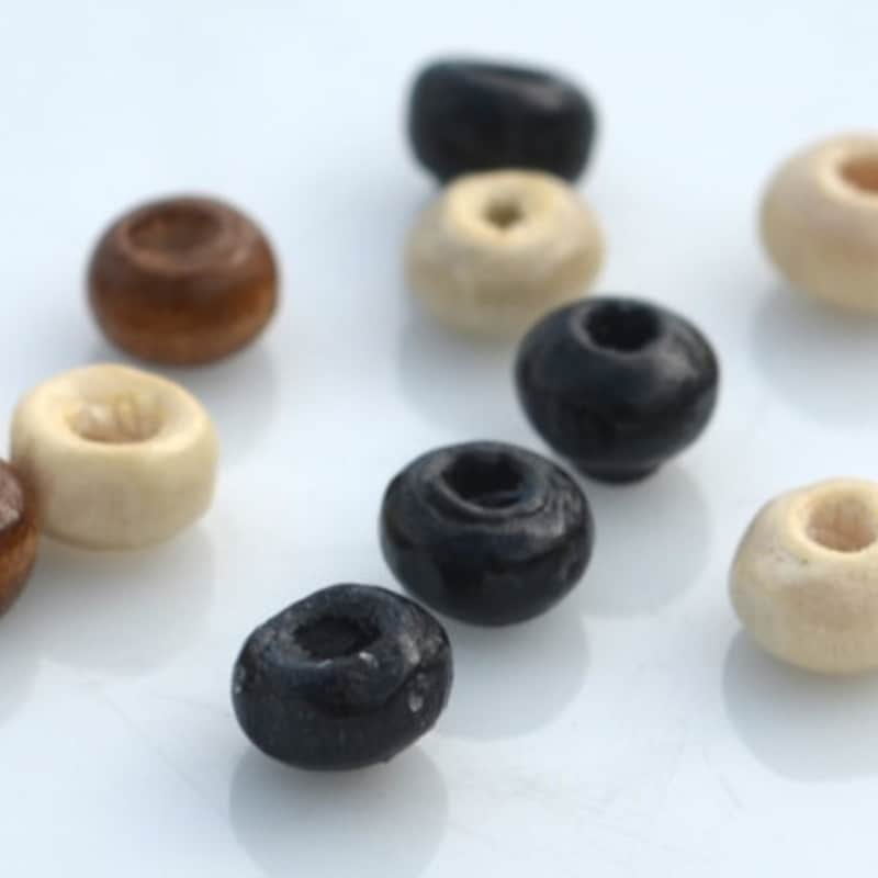 Wood Rondelle Beads - Etsy