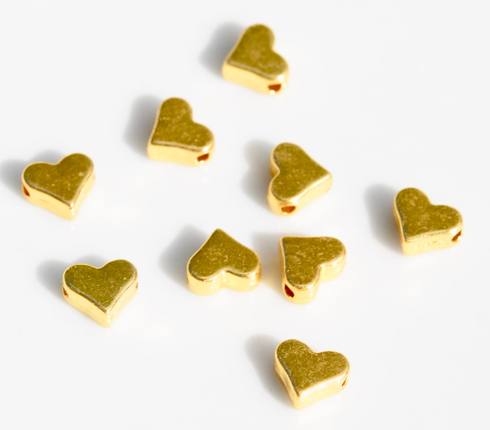 BULK 50 Heart Spacer Bead Gold Tone 6mm BD502 - Etsy