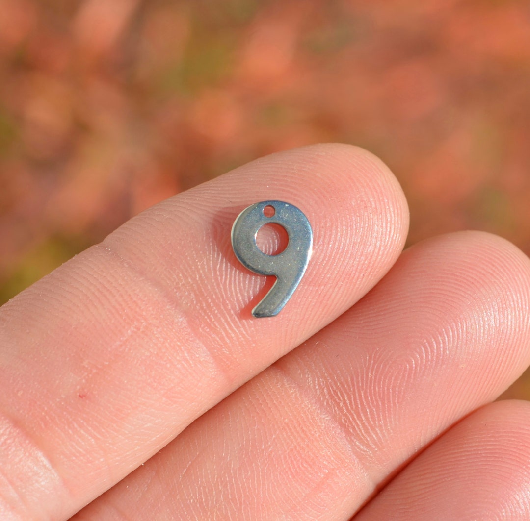 BULK 20 Number 9 Stainless Steel Charms SC5085 - Etsy