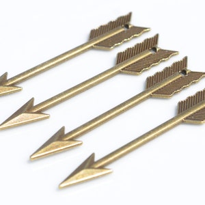 BULK 20 Arrow Bronze Tone Pendants BC6832 - Etsy