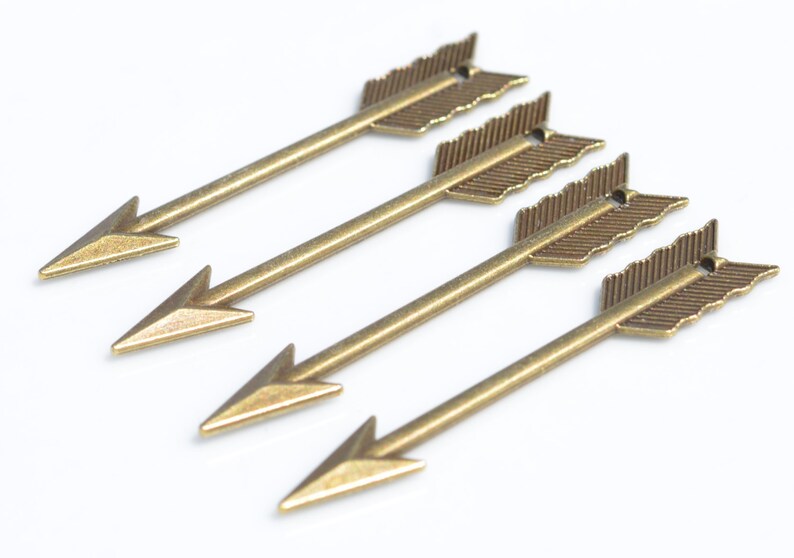 BULK 20 Arrow Bronze Tone Pendants BC6832 - Etsy