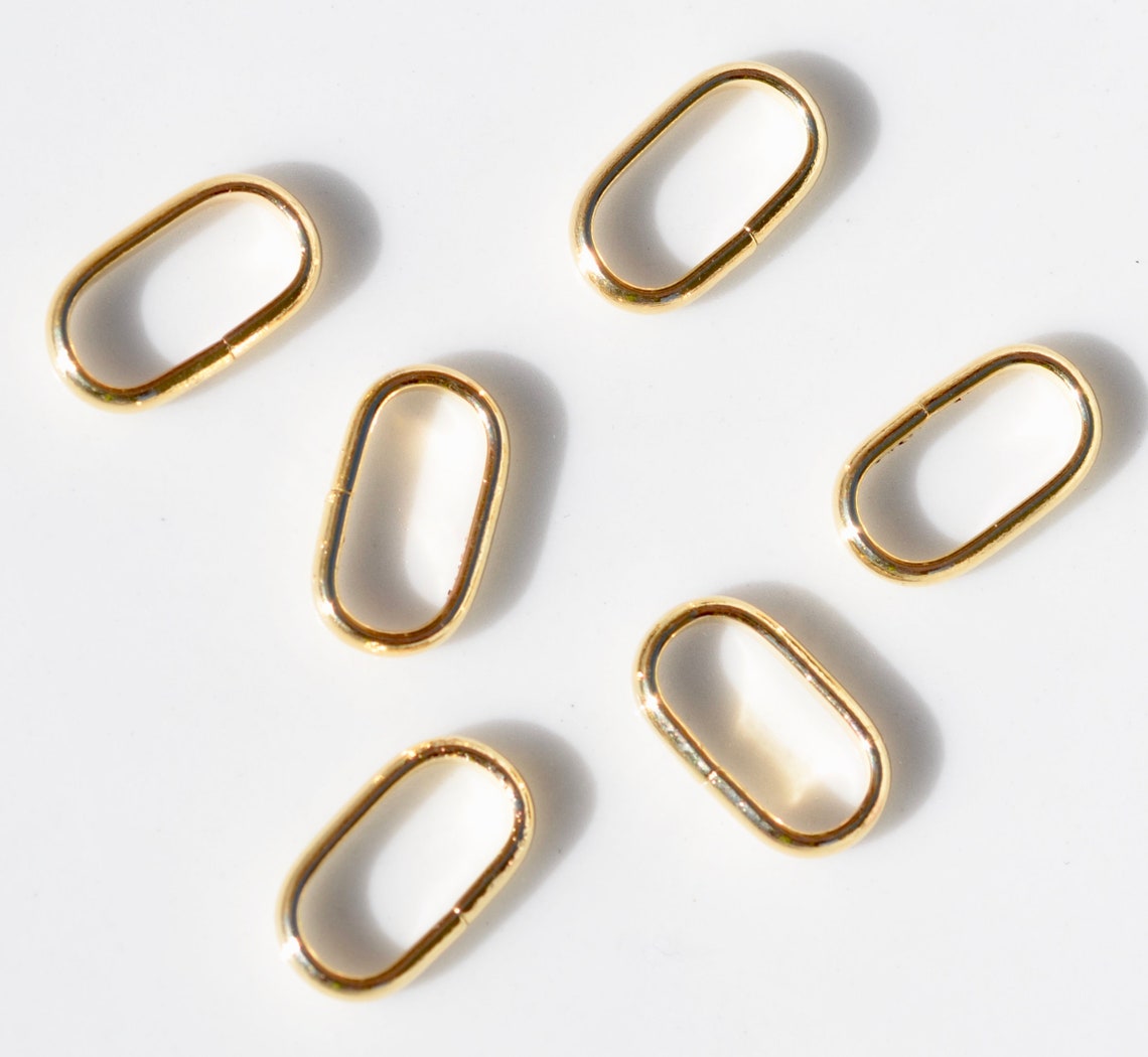 BULK 20 Stainless Steel Gold Tone 12mm Oval Jump Rings F636 - Etsy