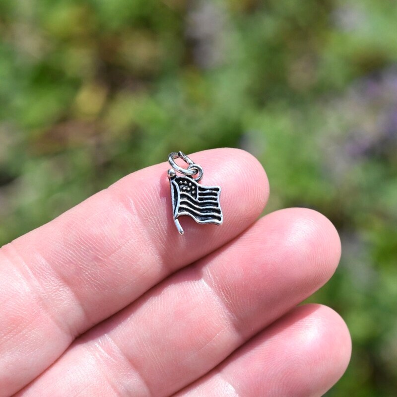 American Flag Charm - Etsy