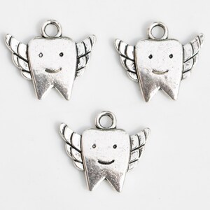 10 Tooth Fairy Silver Tone Charms SC6728 - Etsy