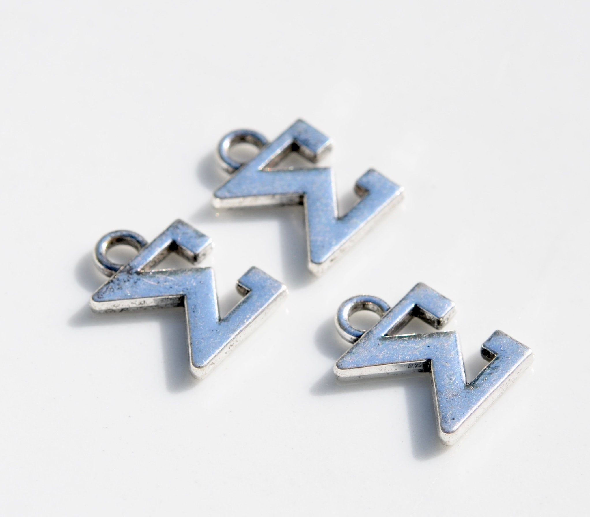 5 Greek Letter for Sigma Silver Tone Charms SC6843 - Etsy