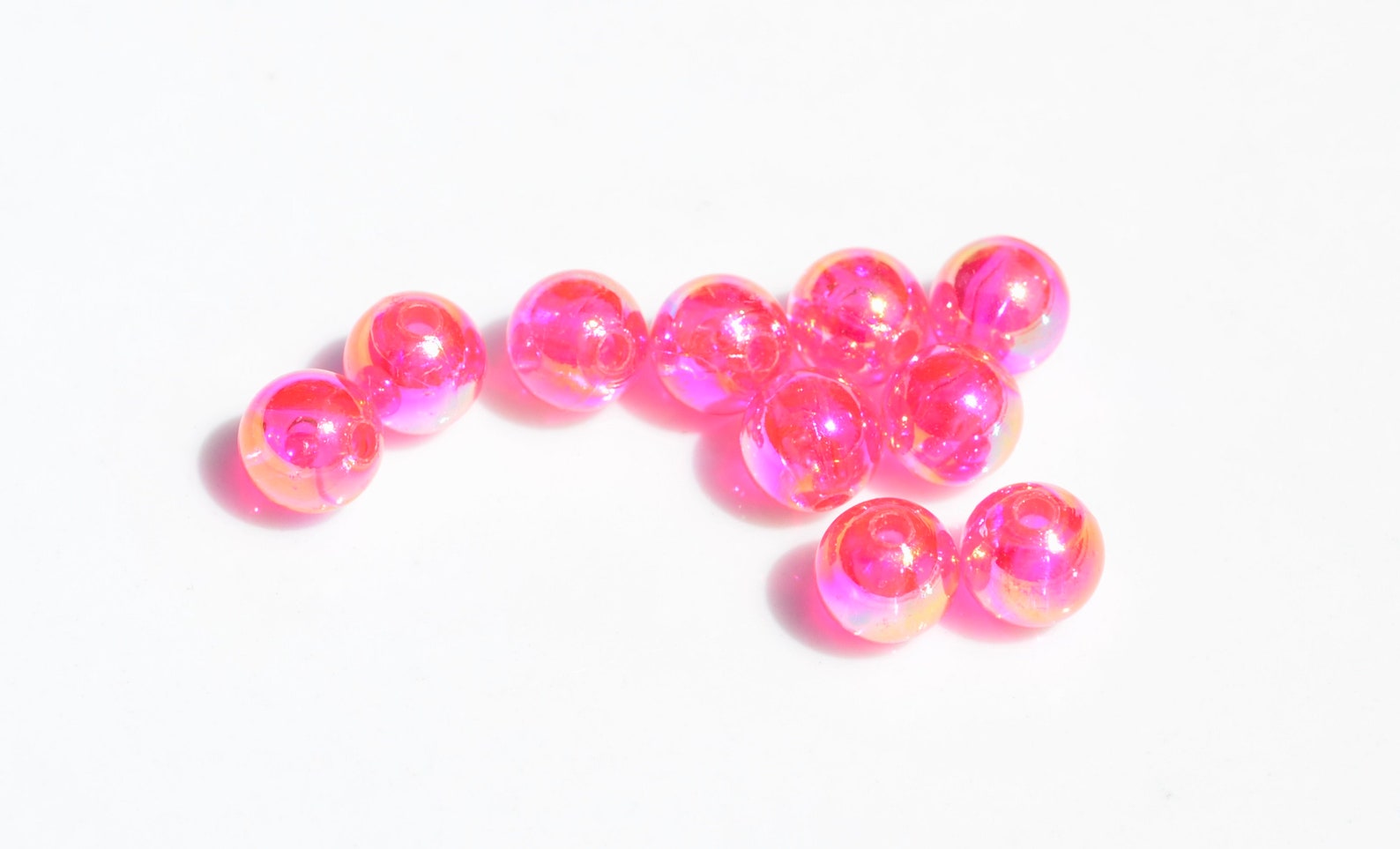 BULK 100 Dark Pink AB Acrylic Round 8mm Beads BD720 - Etsy