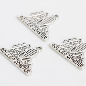 BULK 20 Roller Coaster Silver Tone Charms SC1664 - Etsy