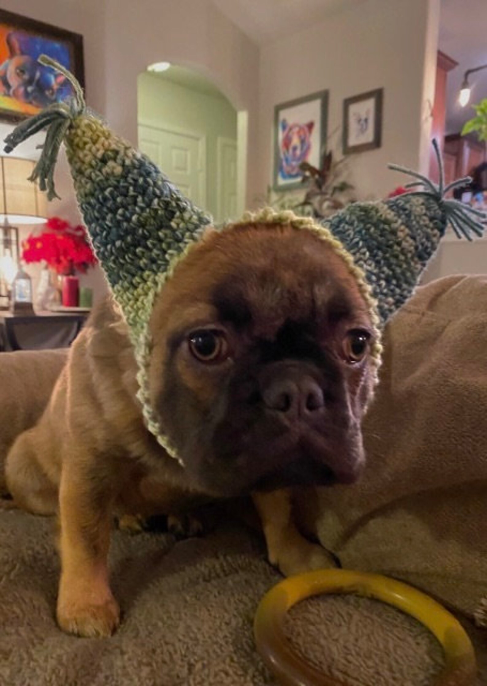CROCHET PATTERN Frenchie Ear Warmer With Tassels - Etsy