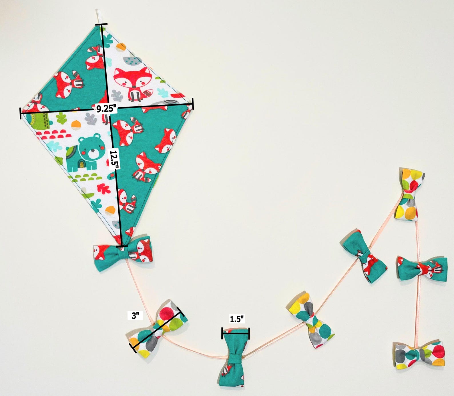 Kite Wall Hanging Sewing Pattern: Nursery Decor With Bows (digital PDF ...