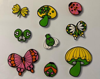 Rickie Tickie Stickies, Flower Power Stickers, Set of 6 Vintage 1970s ...