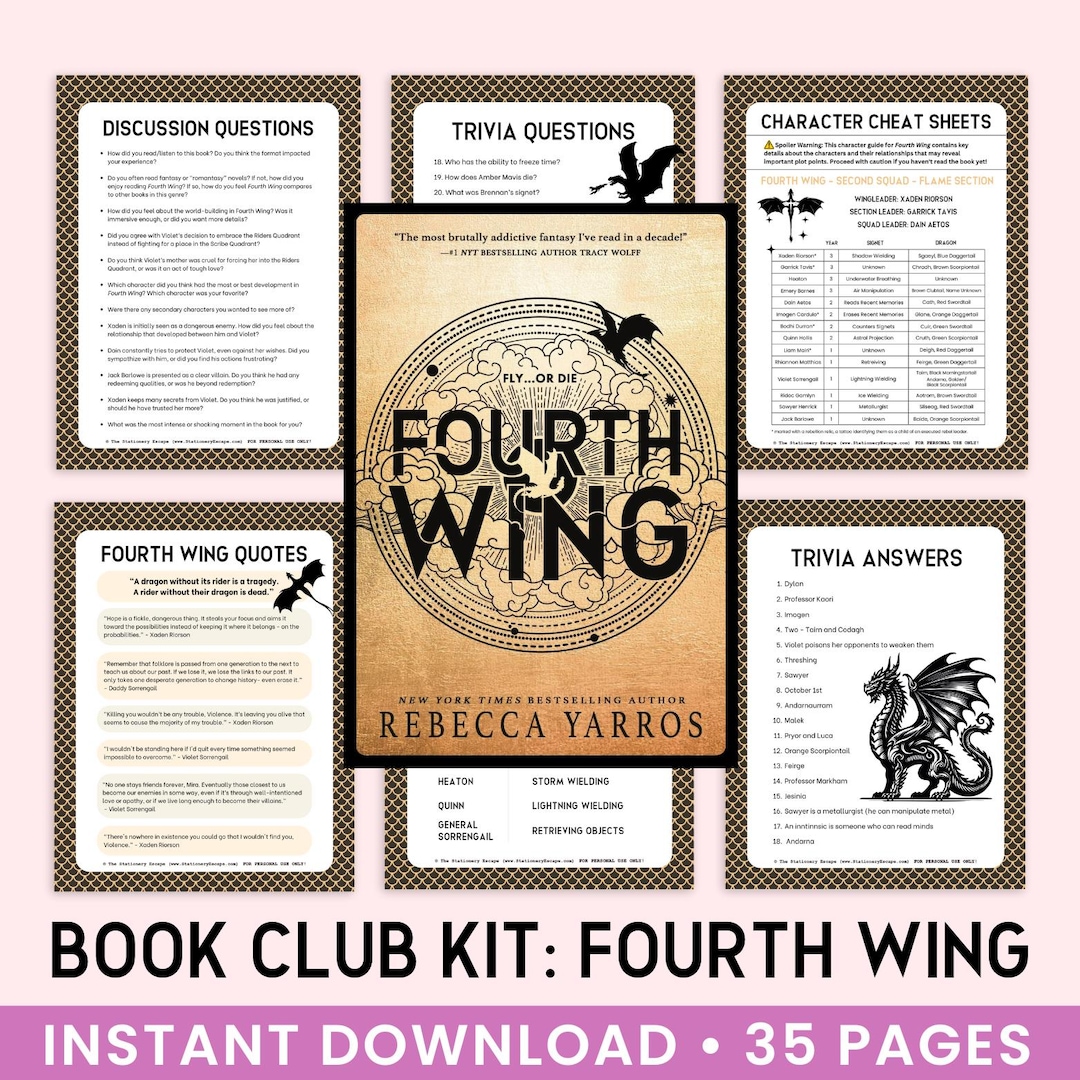 The Ultimate Book Club Kit: Fourth Wing, Book Club Discussion Guide ...