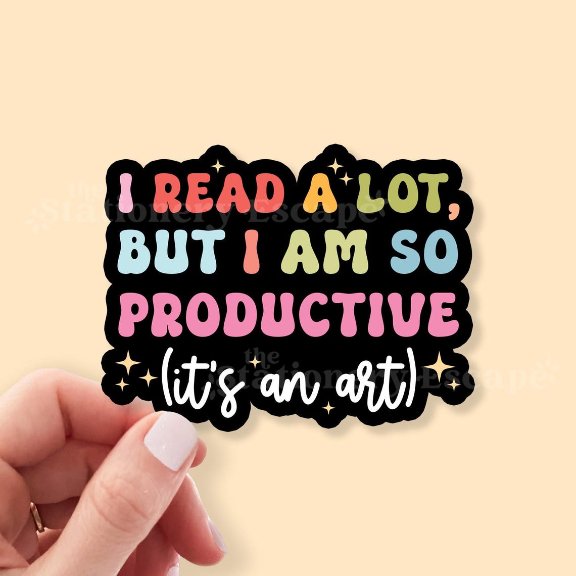 I Read a Lot but I Am so Productive Sticker, Bookish Sticker, Kindle ...