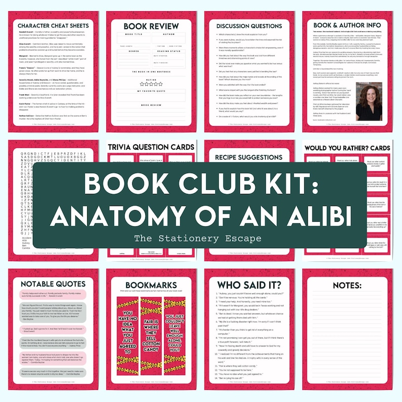 The Ultimate Book Club Kit: Anatomy of an Alibi, Ashley Elston, Book ...