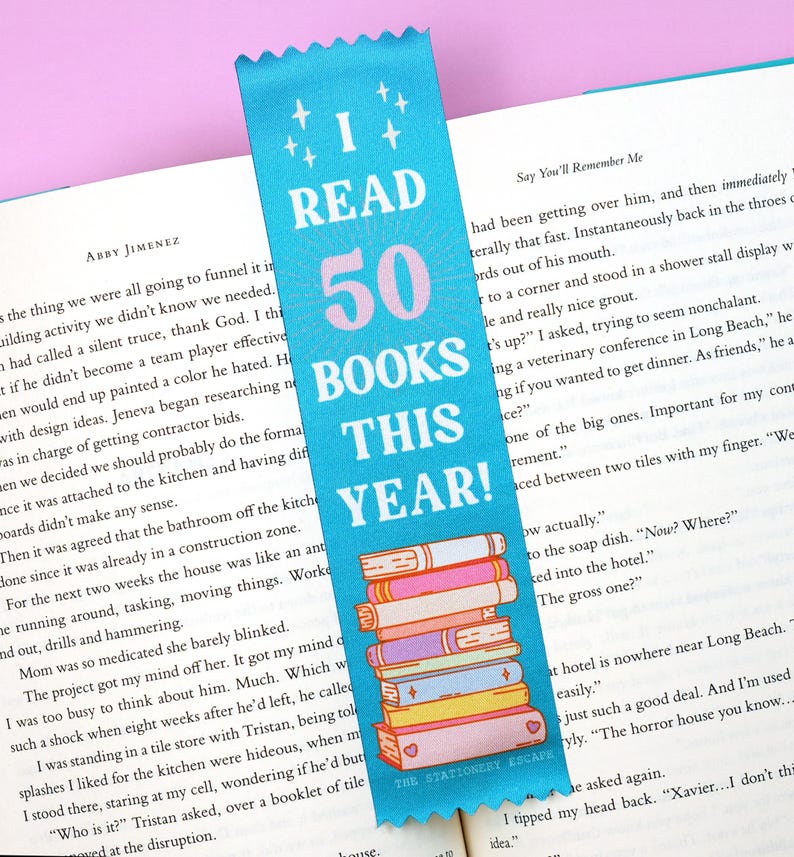 Award Ribbon Bookmark, Reading Reward, I Read 50 Books, Gift Idea for ...