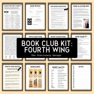 The Ultimate Book Club Kit: Fourth Wing, Book Club Discussion Guide ...