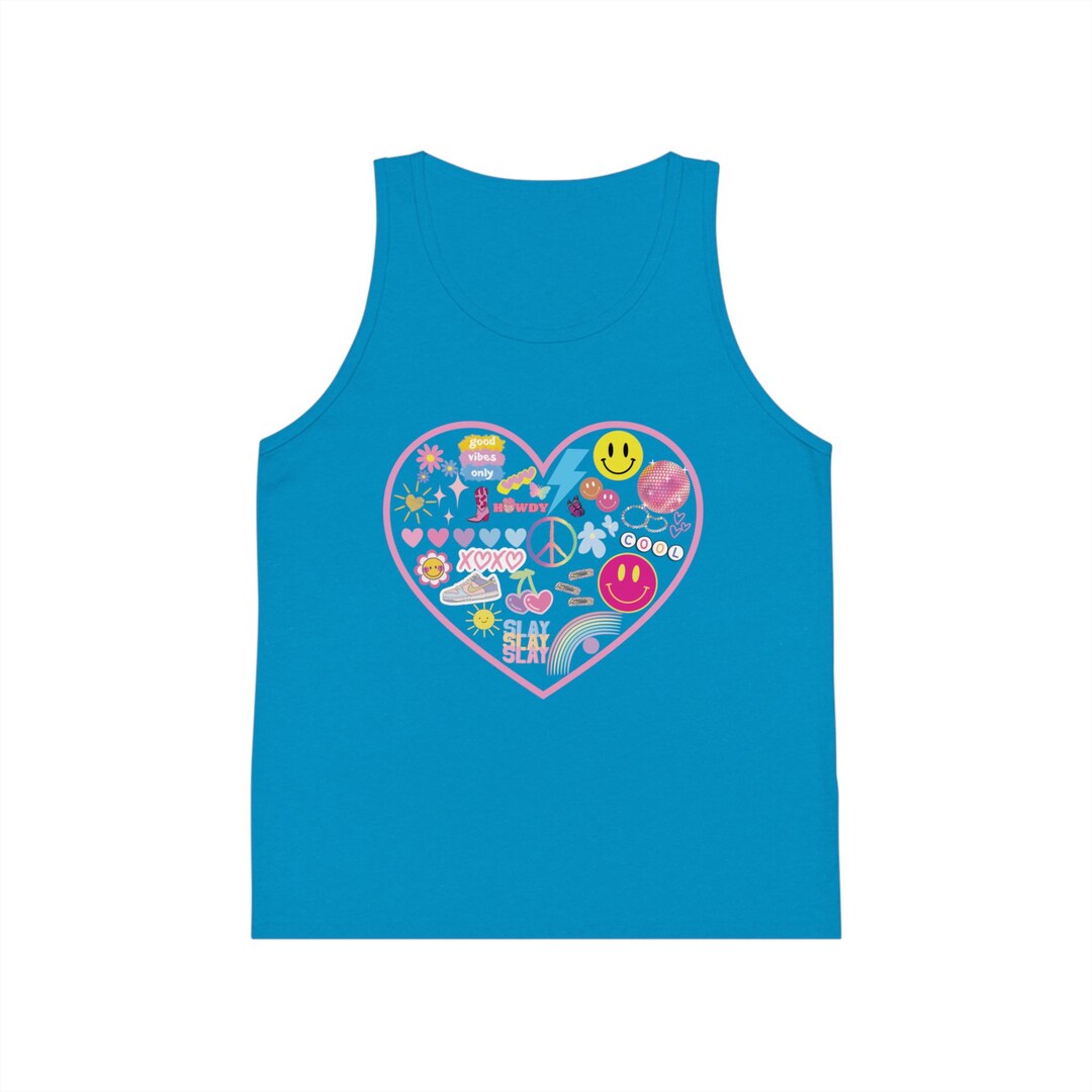 Girl's Heart Tank Top, Fun Kid's Top, All Things Girl Shirt, Slay Shirt ...