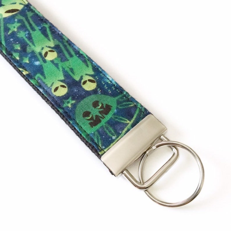 Alien keychain wristlet ufo Keychain | Etsy