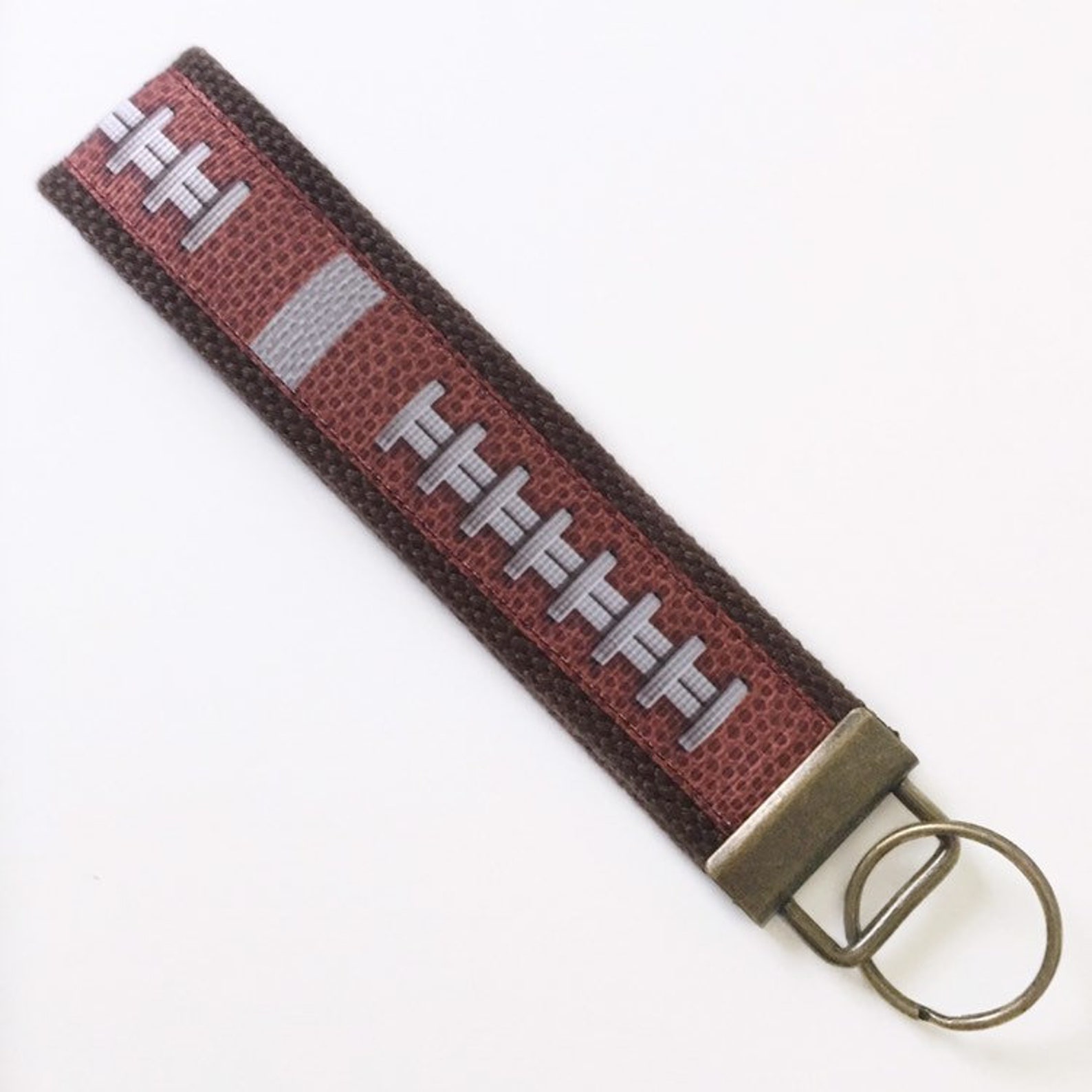 Football Keychain Wristlet. Football Key Fob Wristlet - Etsy