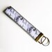 White Gray Marble Keychain Wristlet, Key Fob Wristlet - Etsy