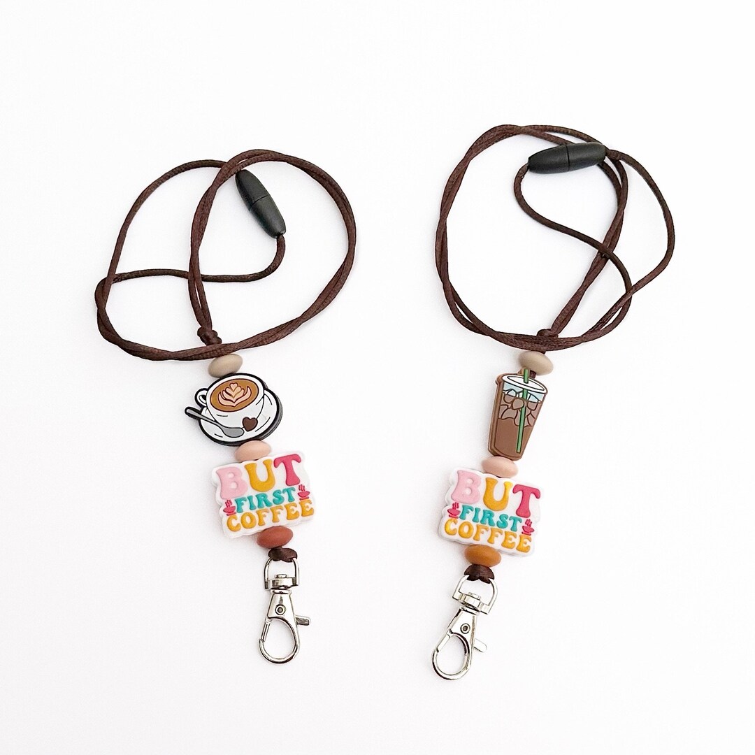 Coffee Neck Lanyard / Key Holder / ID Keychain - Etsy