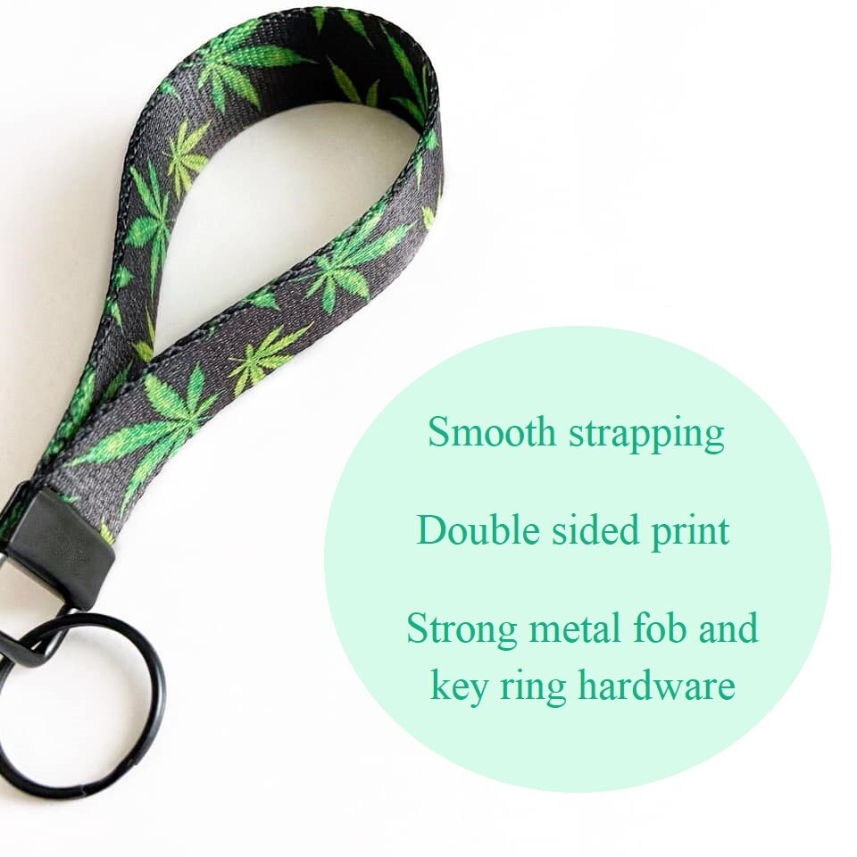 Cannabis Leaf Wristlet Fob / Marijuana Leaf Keychain | Etsy