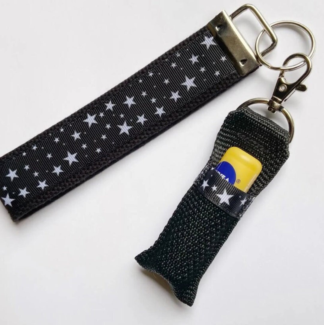 Stars Wristlet Keychain / Black and White Key Strap / Star Key Fob - Etsy