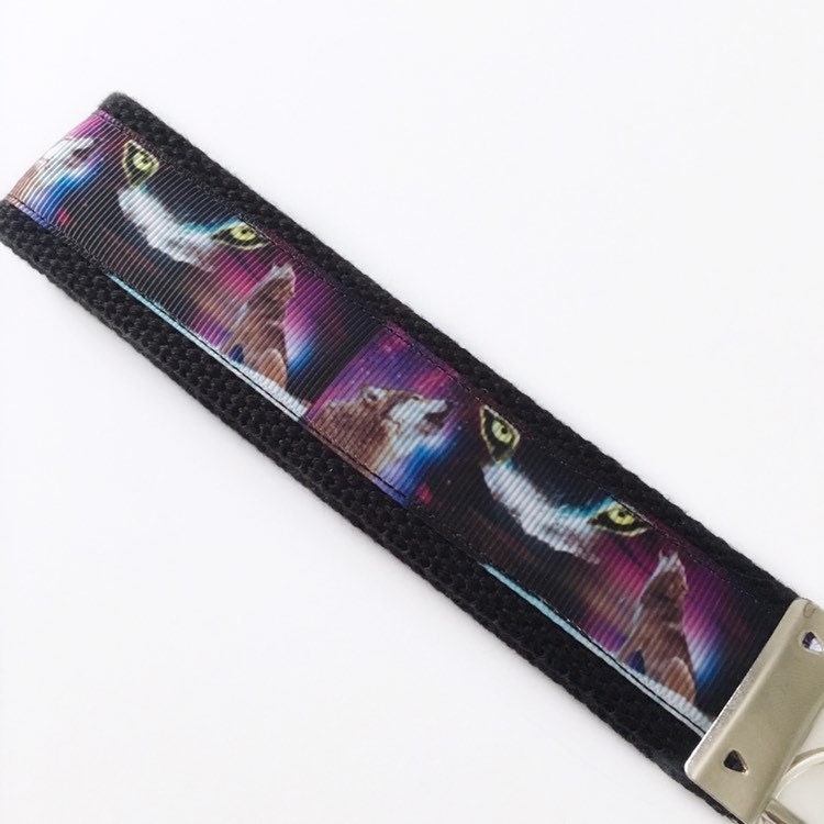 Wolf Keychain Wristlet Wolves Keychain Wristlet Fob - Etsy UK