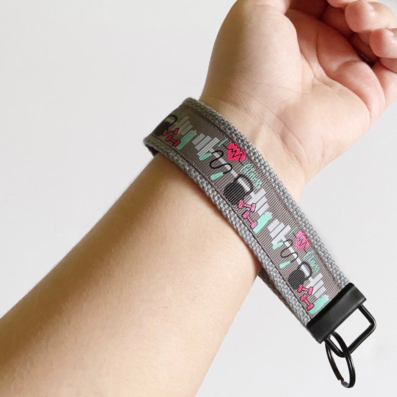 Fitness Keychain Wristlet / Workout Key Strap / Exercise Fob - Etsy