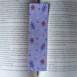Purple Floral Bookmark | Floral Inspired Bookmark | Minimalist Bookmark ...