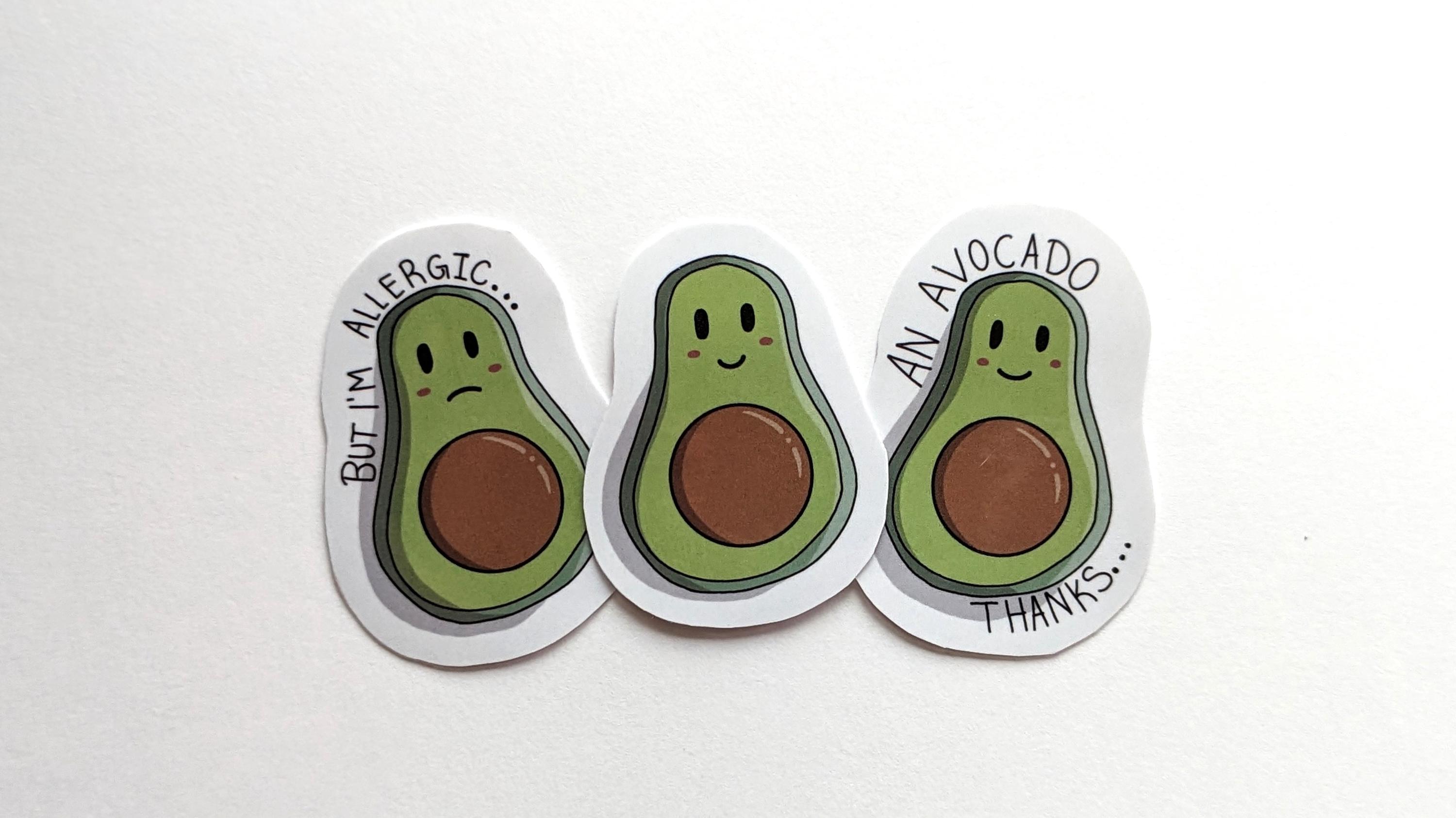 Avocado Stickers | Cute Stickers | - Etsy