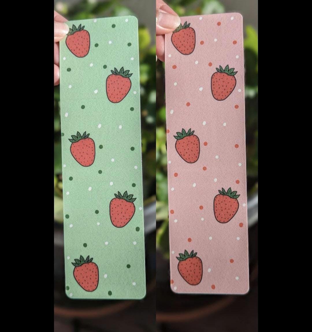Strawberry Bookmarks | Fruit Bookmark | Strawberry | Gifts for Readers ...