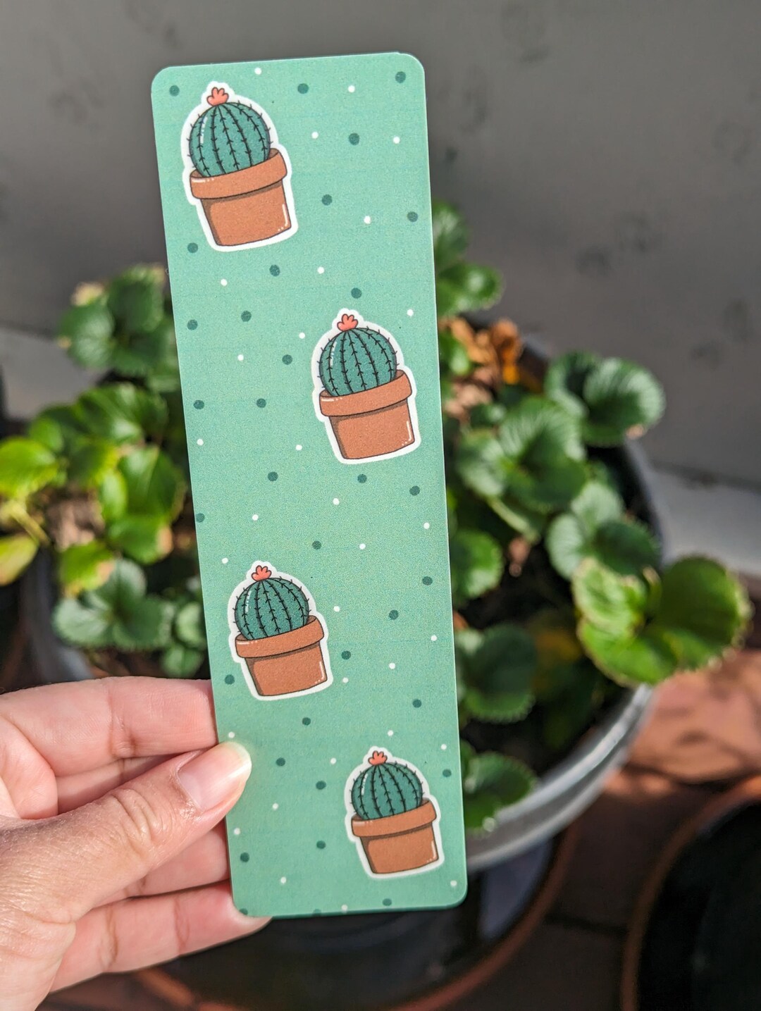 Cactus Themed Bookmark | Rounded Edges | Durable & Laminated | Plant ...
