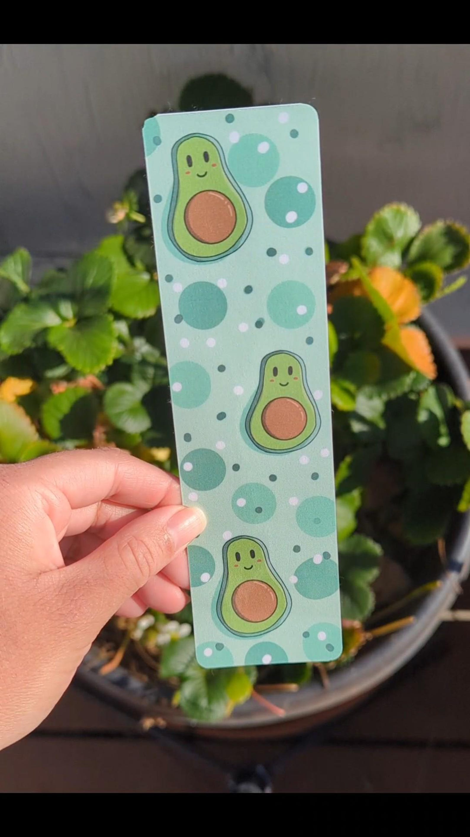 Avocado Bookmark | Bookish Bookmark | Avocado | Double Sided Bookmark ...