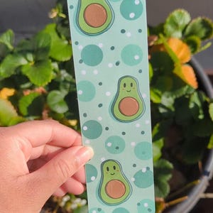 Avocado Bookmark | Bookish Bookmark | Avocado | Double Sided Bookmark ...