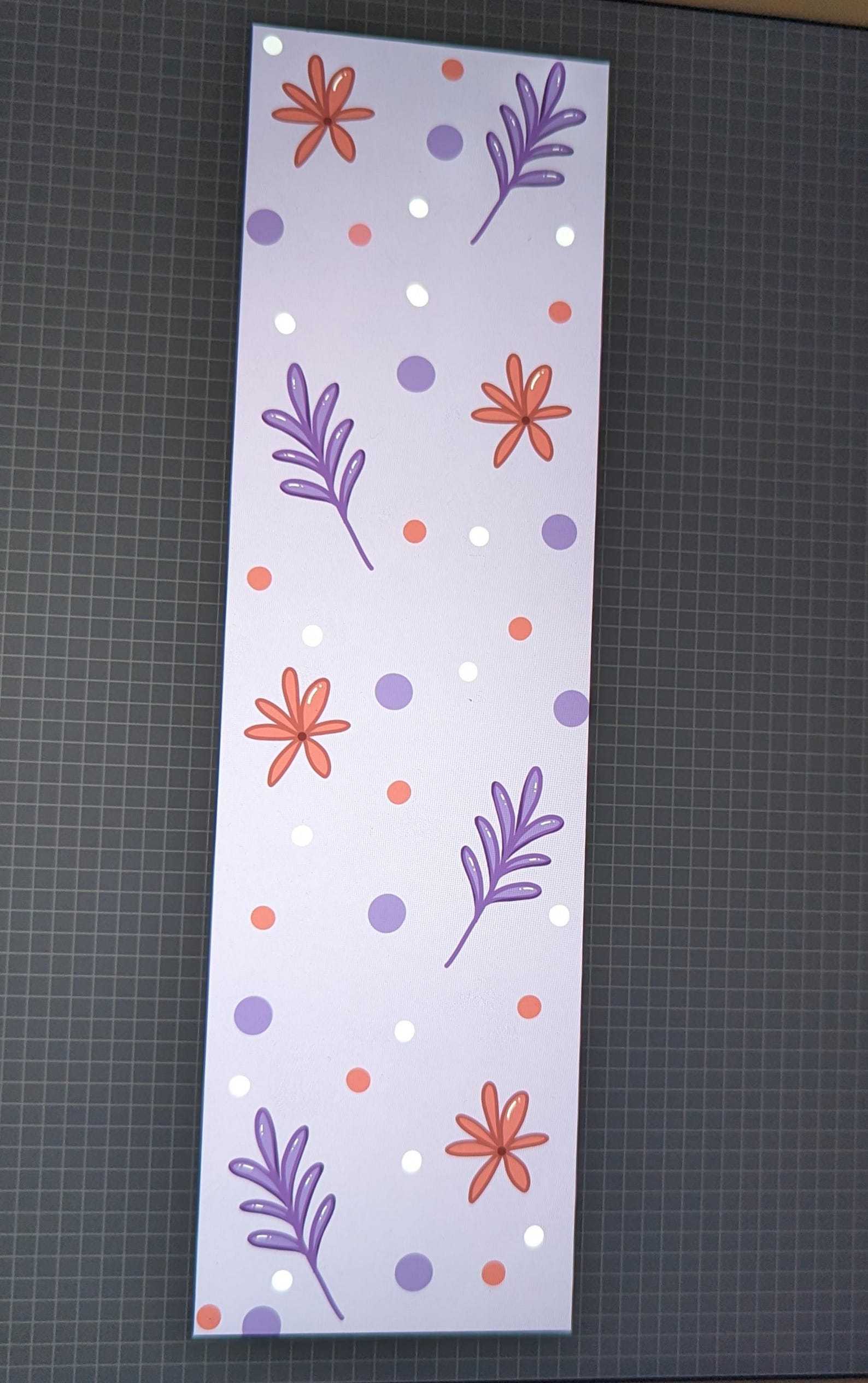 Purple Floral Bookmark | Floral Inspired Bookmark | Minimalist Bookmark ...