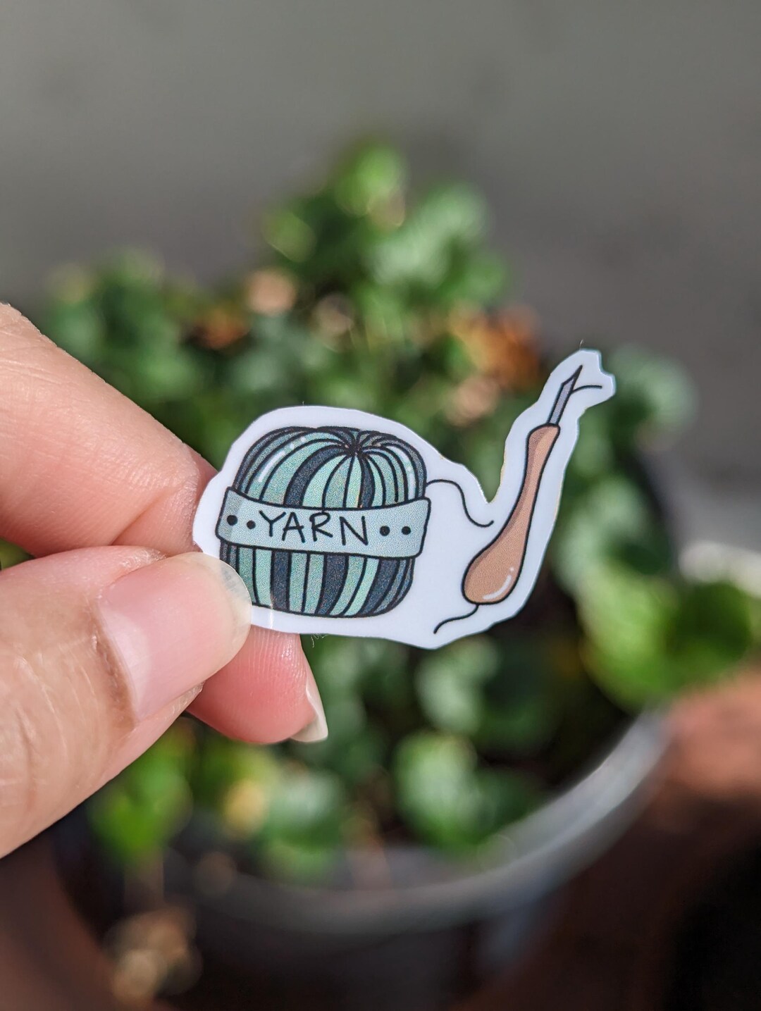 Yarn & Needle Sticker | Craft Stickers | Craft Lovers | Vynil Laminated ...