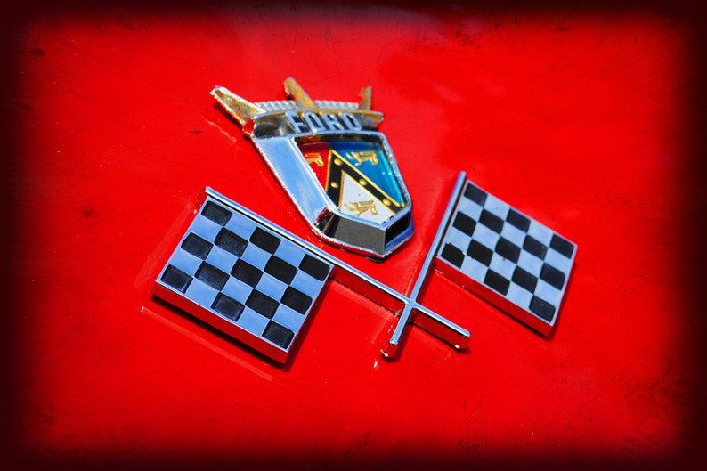 1955 Ford Thunderbird Emblem - Classic Car - Garage Art - Pop Art ...