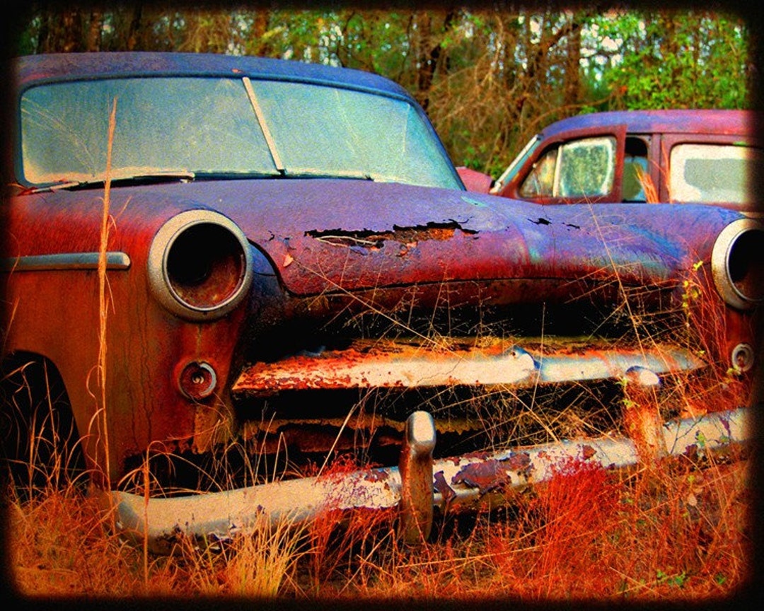 Miss Christine - Rusty Car - Fine Art Photograph by Kelly Warren - Etsy