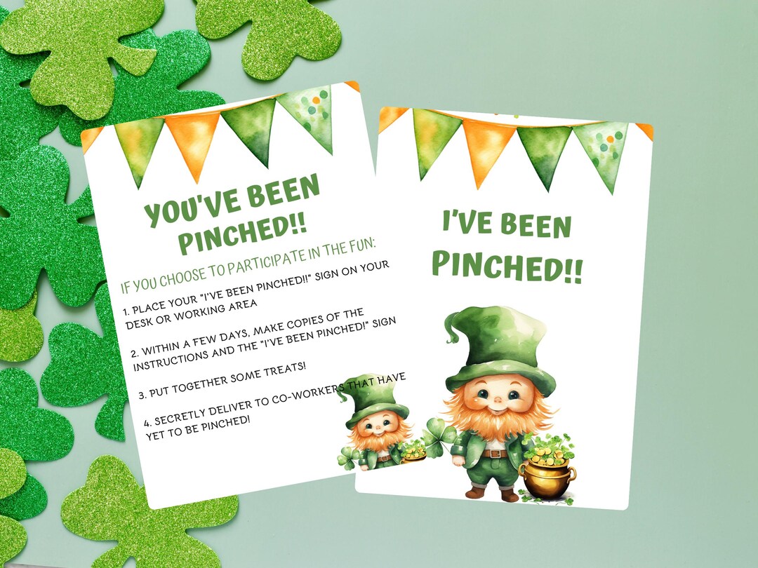 INSTANT DOWNLOAD You've Been Pinched!! - St. Patrick's Day/work Edition ...