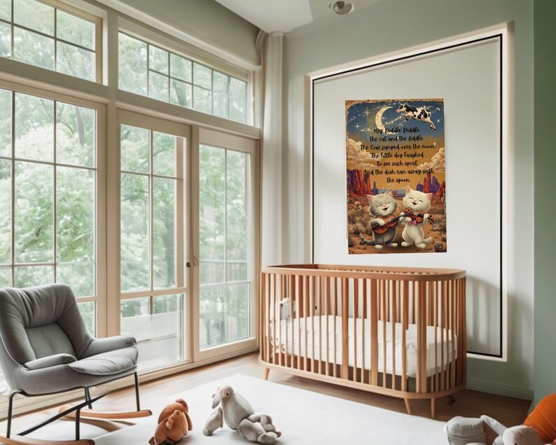 Hey Diddle Diddle the Cat and the Fiddle the Cow Jumped Over the Moon ...