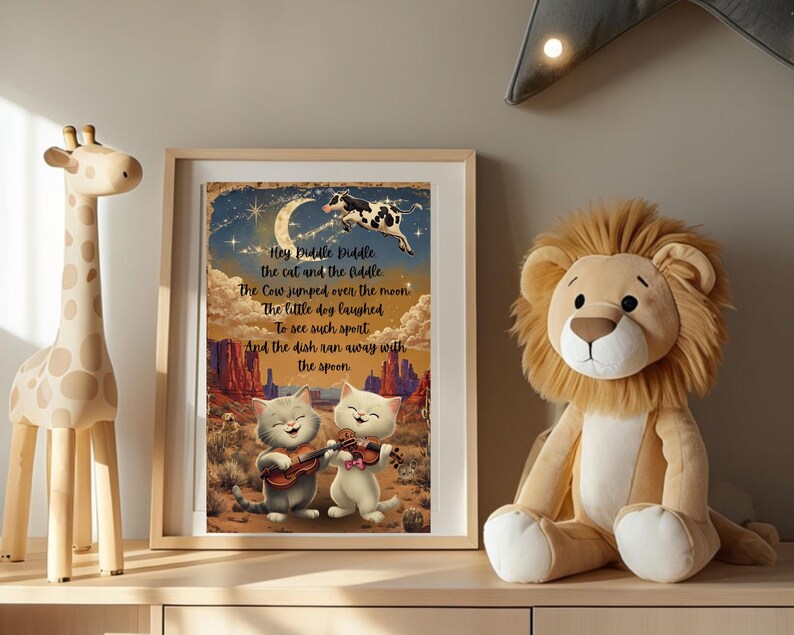 Hey Diddle Diddle the Cat and the Fiddle the Cow Jumped Over the Moon ...