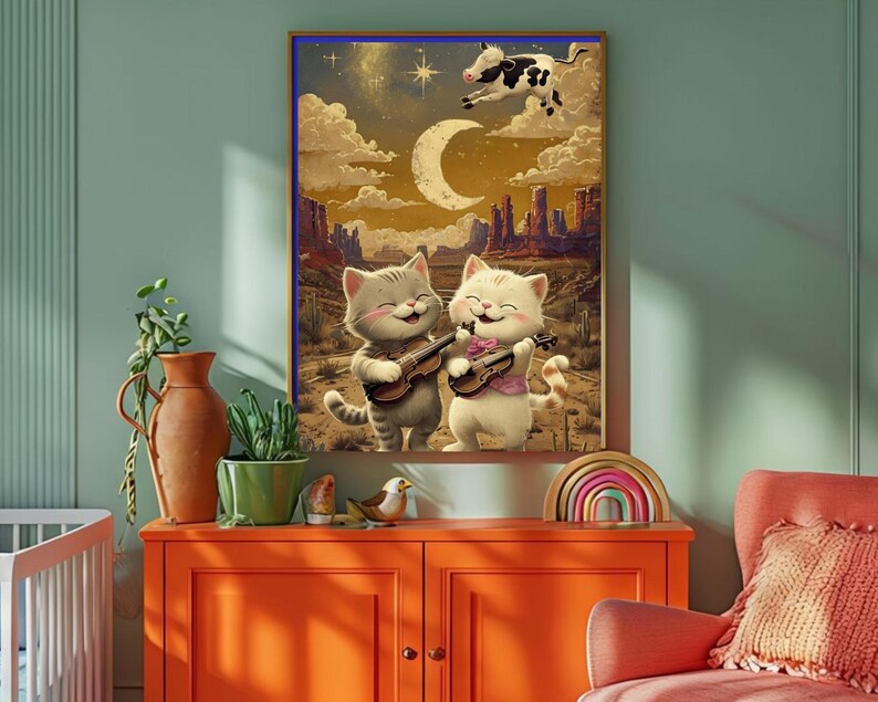 Hey Diddle Diddle the Cat and the Fiddle the Cow Jumped Over the Moon ...