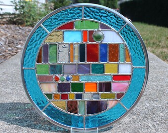 Round stained glass | Etsy
